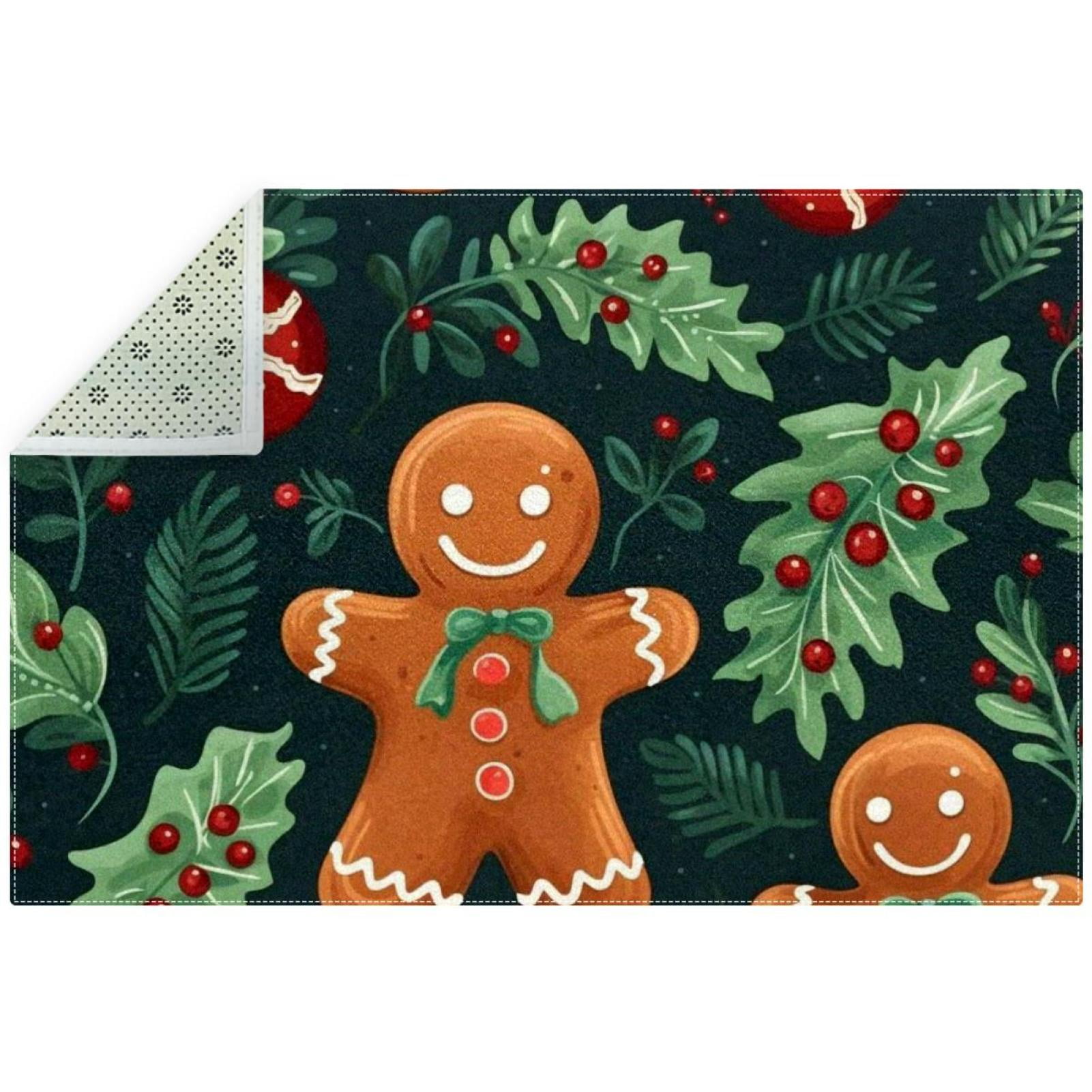 Christmas Polyester Office Mat - Right-Angle Floor Mat for Office Desk ...