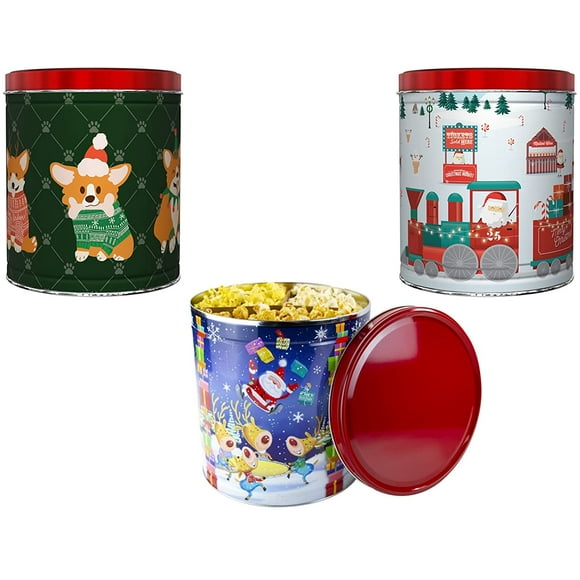 Holiday Popcorn Tins