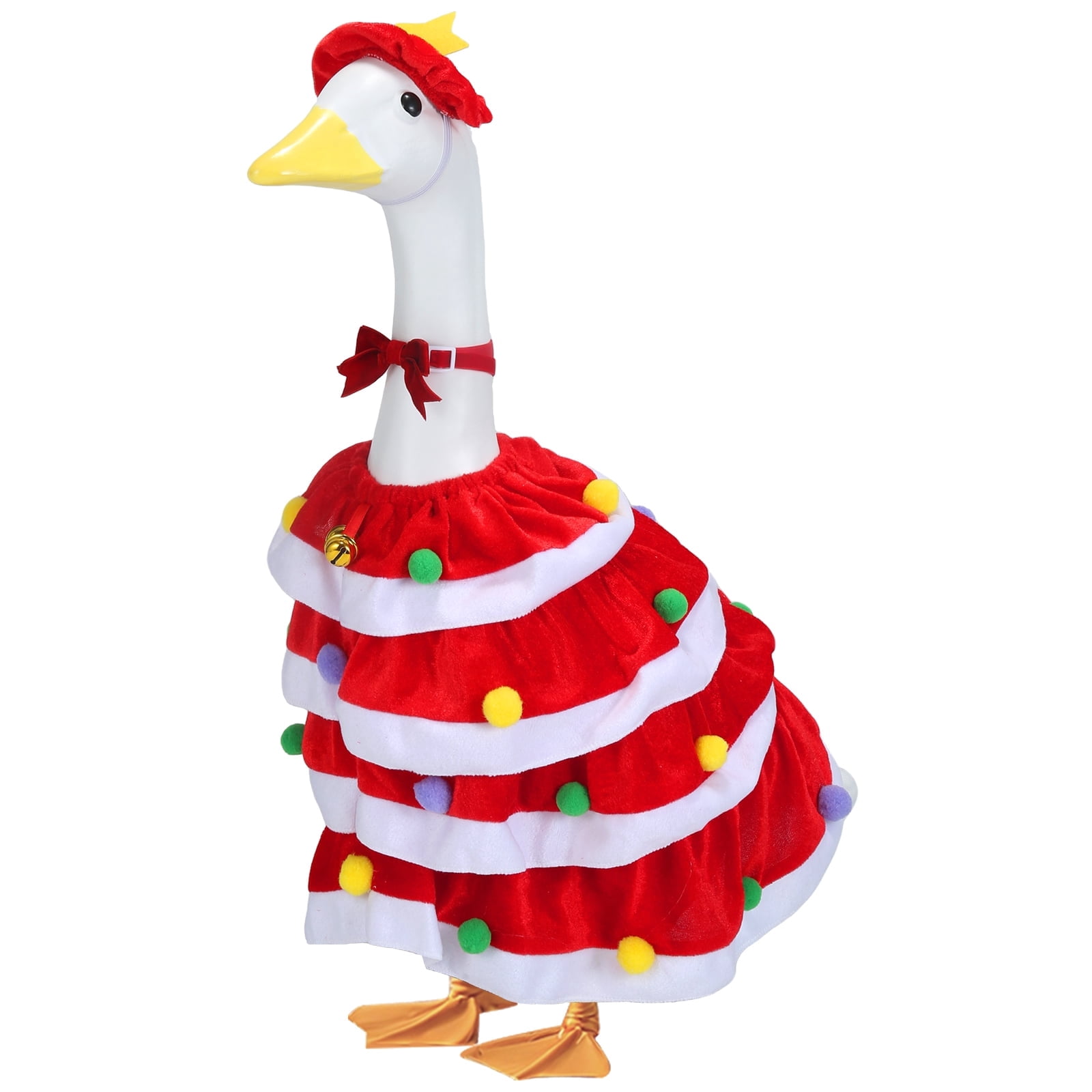 Christmas Porch Goose Outfit, Yard Goose Statue Clothes for Outdoor ...