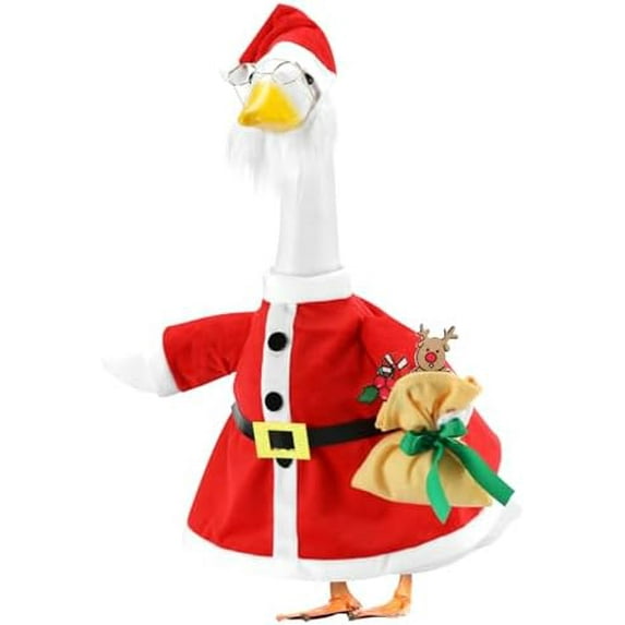 Christmas Porch Goose Outfits for 23 Inch Lawn Statue, Santa Claus ...
