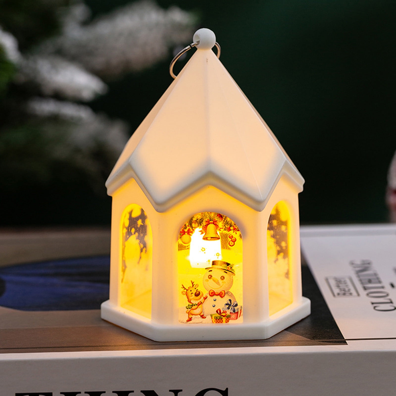 Christmas Portable Table Lights,Mini Desktop Wind Lamp with Hanging ...
