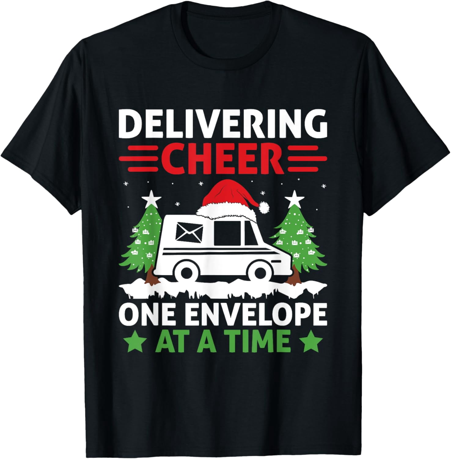 Christmas Postal Worker Postman Post Office Mail Carrier T-Shirt ...
