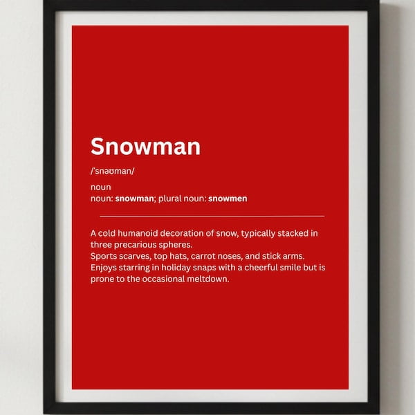 Christmas Poster Bundle | Word Definition | Dictionary Style Holiday ...
