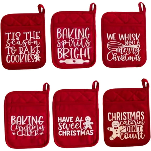 Christmas Baking Crew - Pot Holder - Kitchen - Oven Mitt - Hot Pad ...