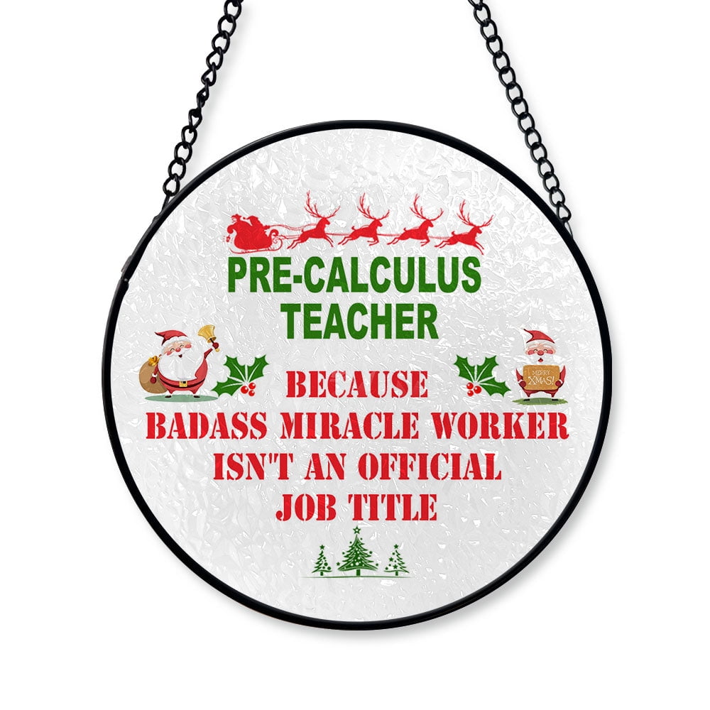 Christmas Pre-Calculus Teacher Stained Glass Window Hanging 2025, Pre ...