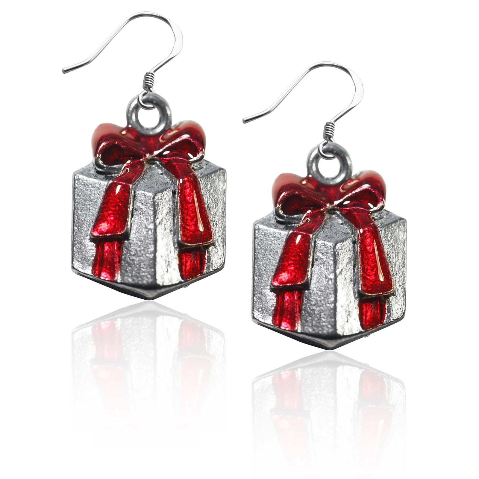 Christmas Present Charm Earrings in Silver - Walmart.com