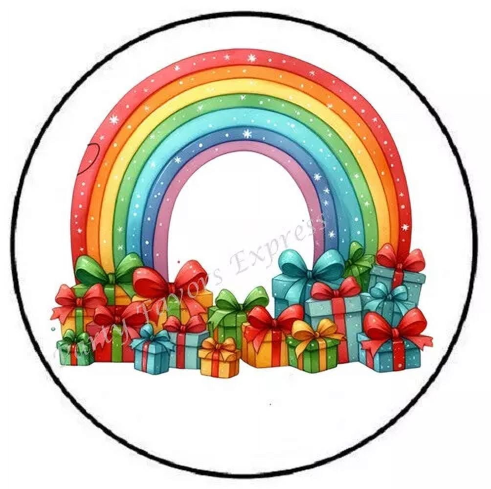 Christmas Presents Gifts Rainbow Stickers Party Favors Phone Decal ...