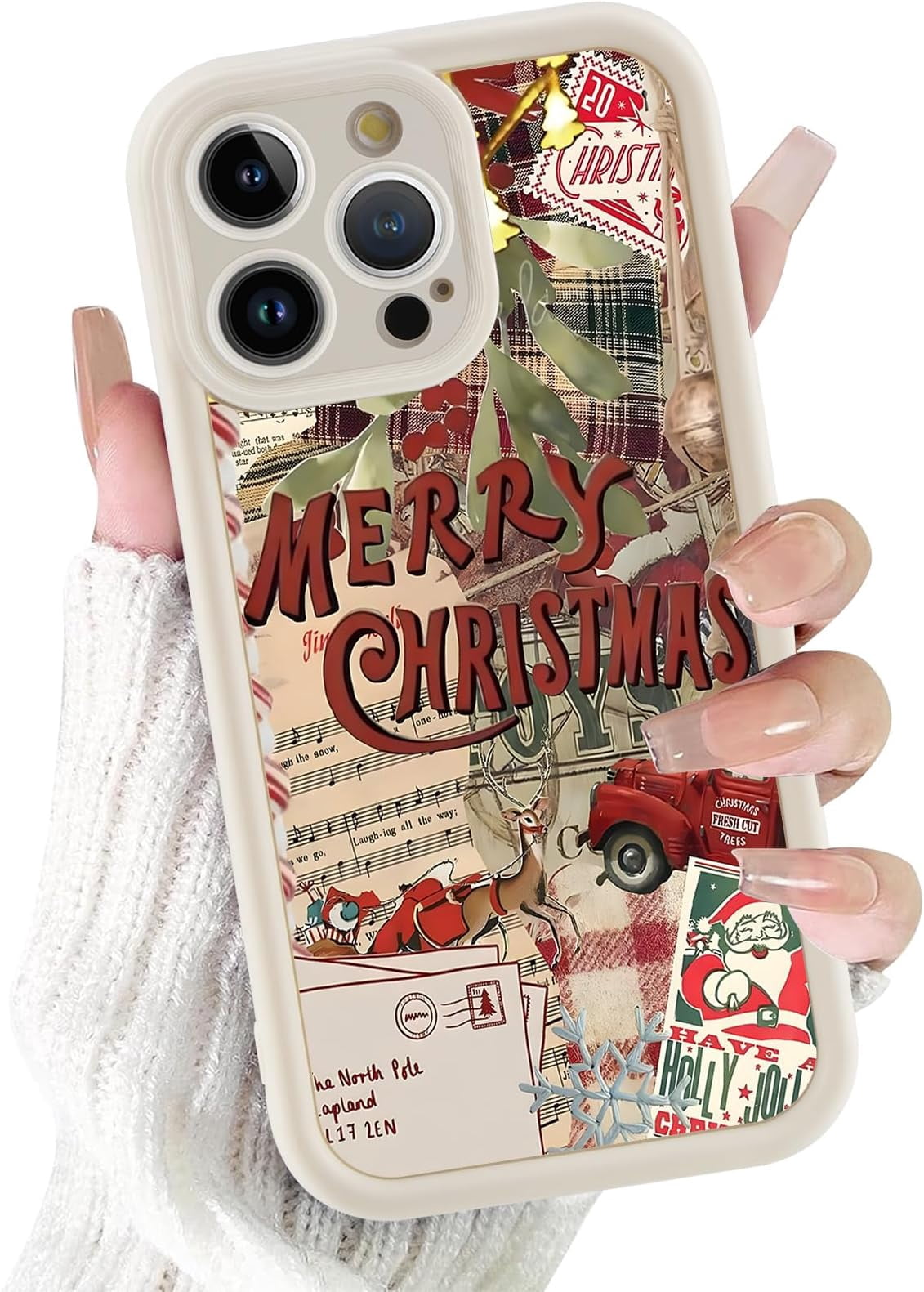 Christmas Print Phone Case for iPhone 13 6.1", with Aesthetics Pattern ...