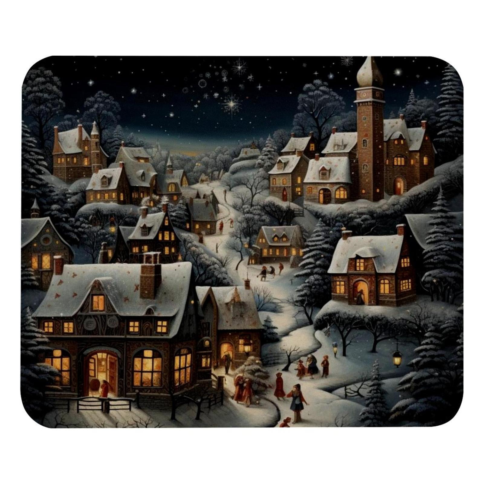 Christmas Printed Square Gaming Mouse Pad, Non-Slip Rubber Bottom Mouse ...
