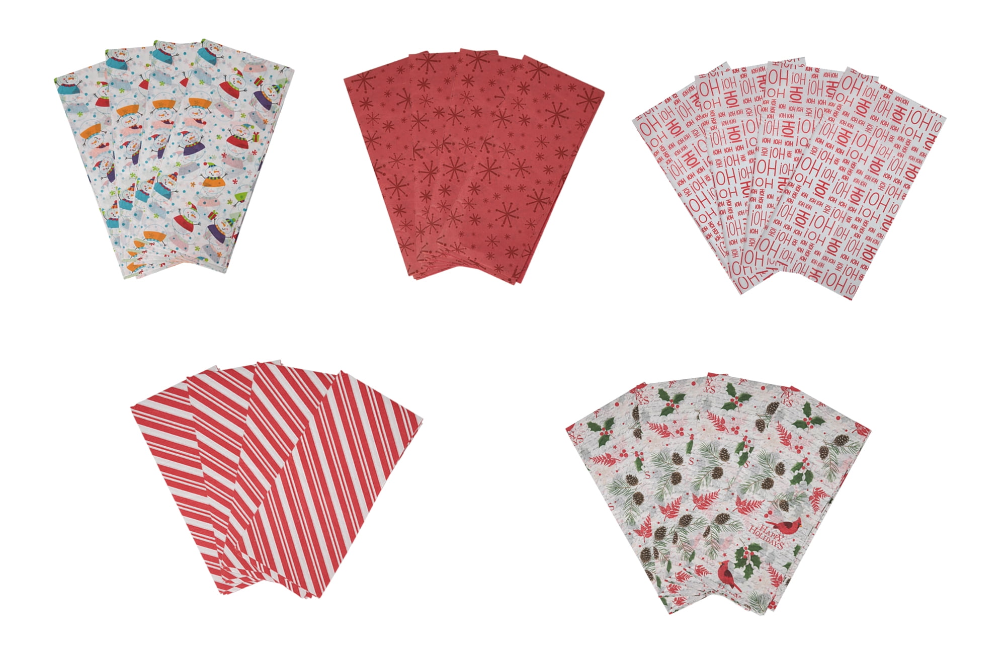 Holiday Xmas Bulk Wrap - 100 Sheets Christmas Printed Tissue Paper for ...