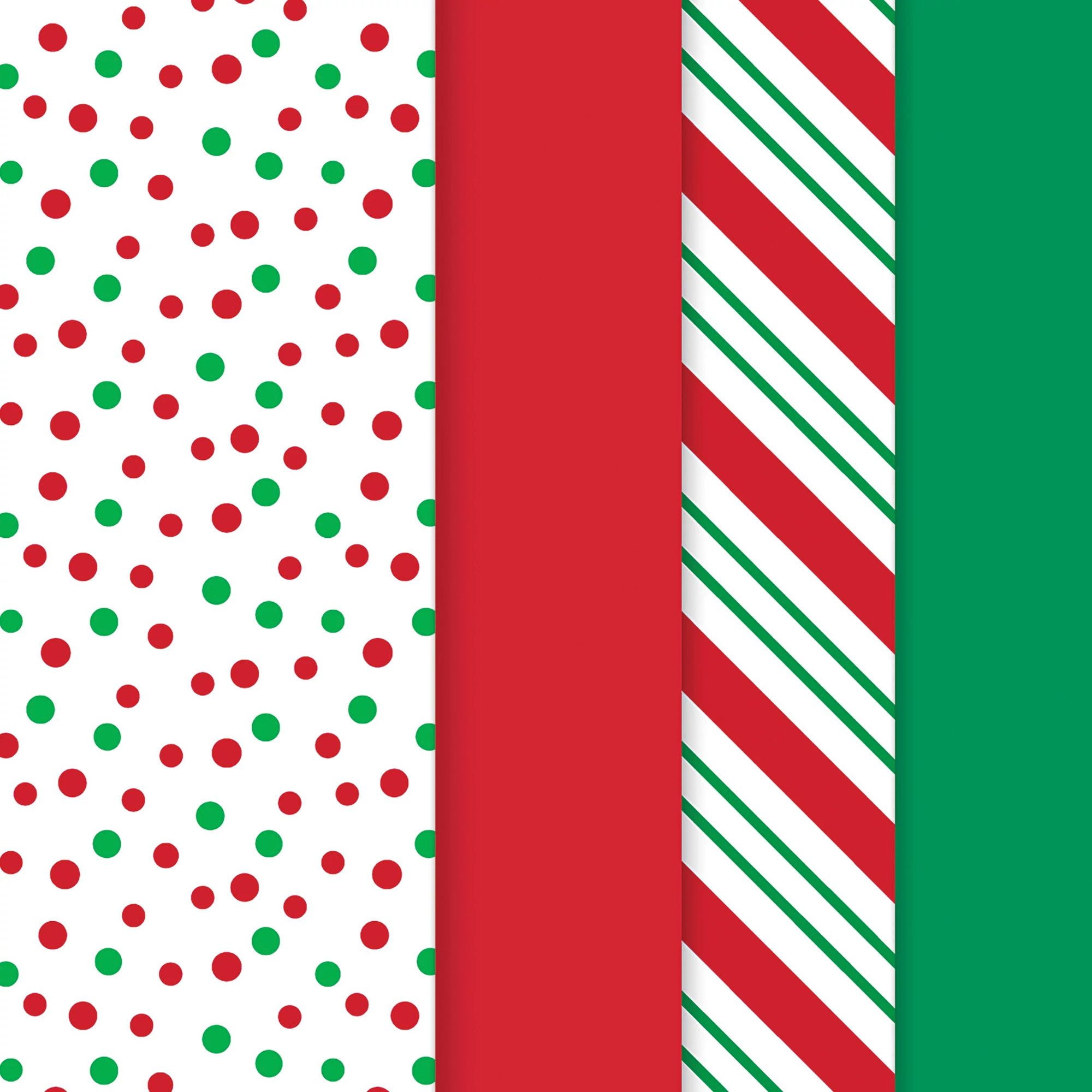 Christmas Striped Printed Gift Wrapping Tissue Paper - 20x20in. - 30 ...