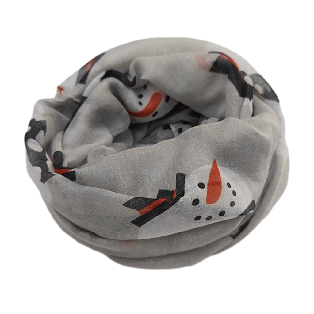 Christmas Printing Scarf for Festival Party Stylish Snowman Neck ...