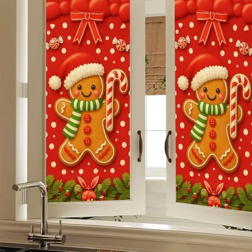 Christmas Privacy Stained Glass Window Film Decorative Window Film ...