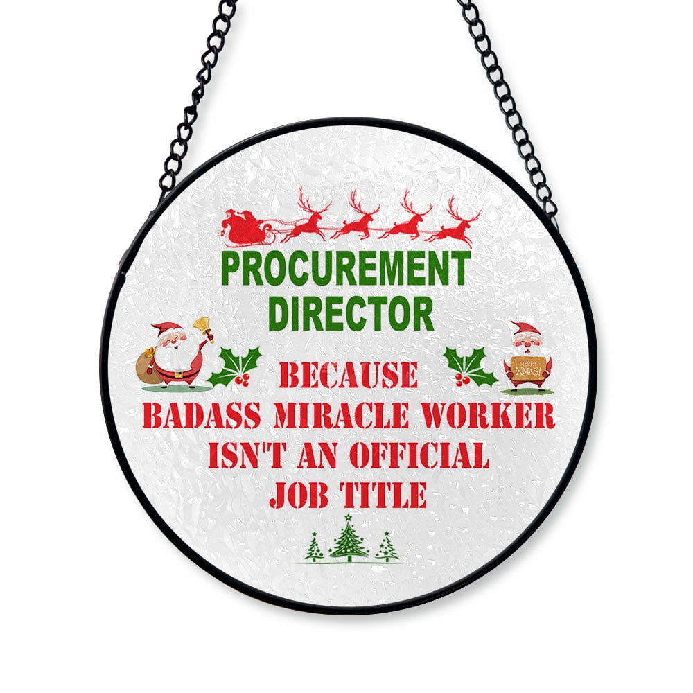 Christmas Procurement Director Stained Glass Window Hanging 2025 ...