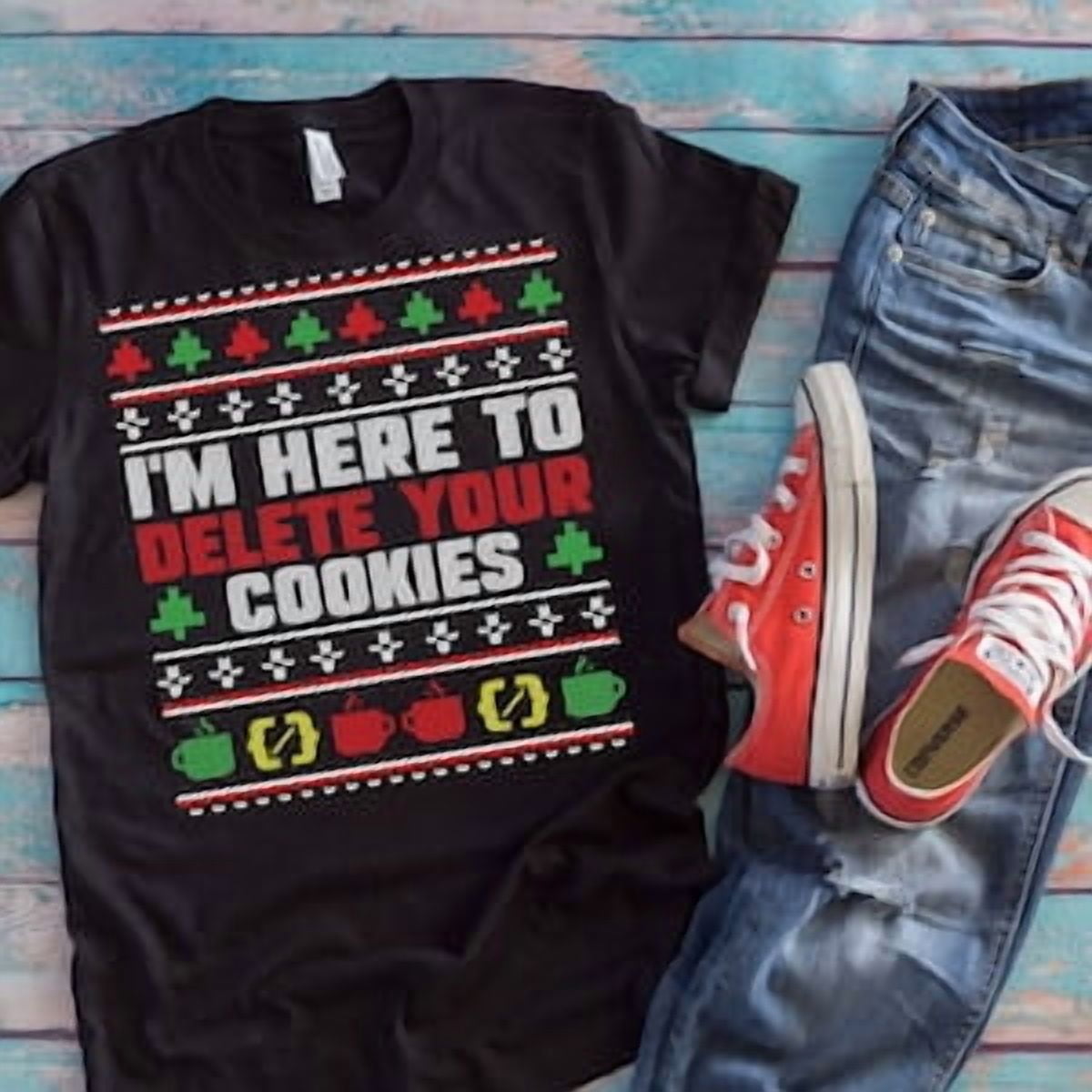 Christmas Programmer Shirt | I'M Here To Delete Your Cookies | Software ...
