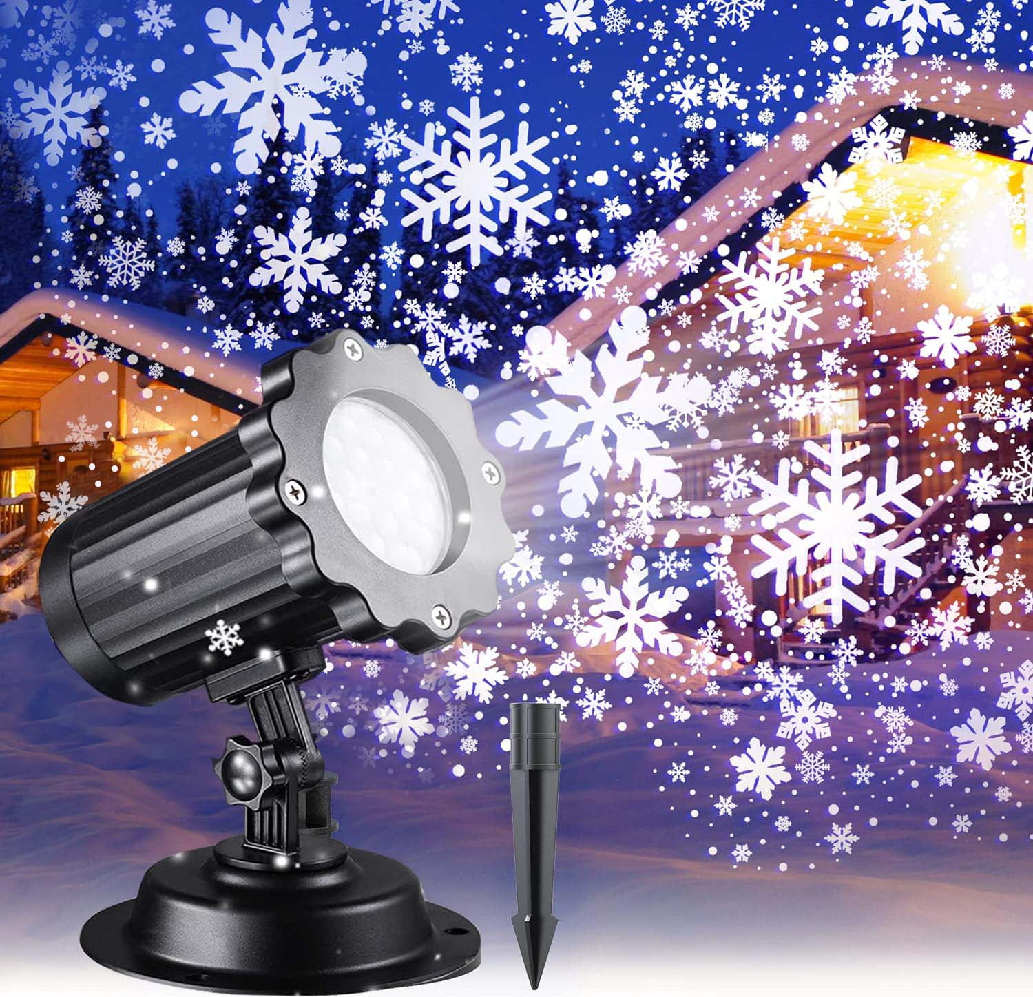 Christmas Projector Lights Outdoor with Remote Control Timer, IP65 ...