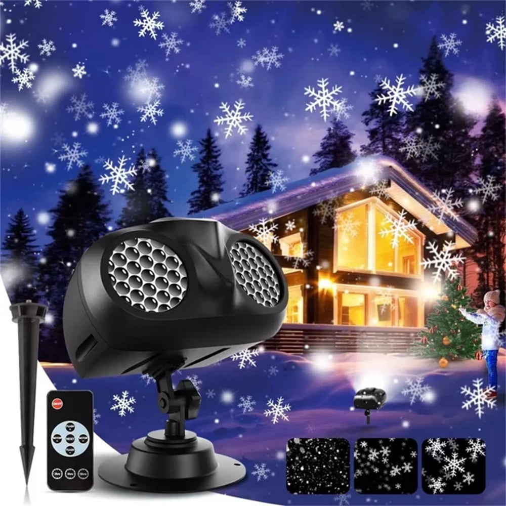 Christmas Projector Lights Outdoor Snowflake Projector Lights with ...