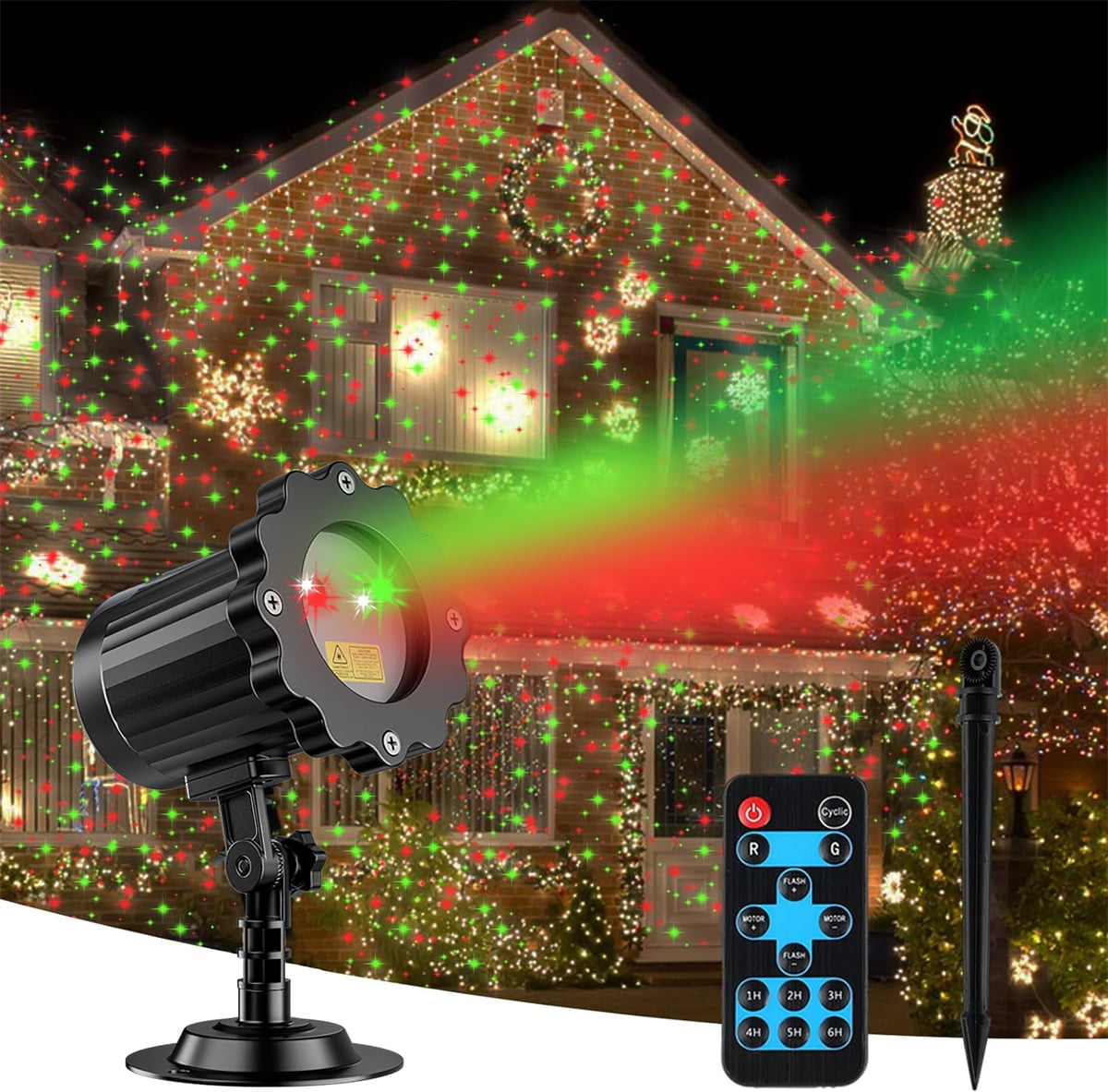 Christmas Projector Lights Outdoor, Waterproof Christmas Decorations ...