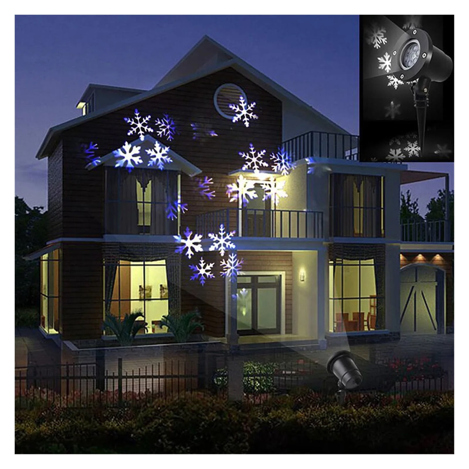 Christmas Projector, Solar Christmas Snowflake Disco Light IP65 Outdoor ...