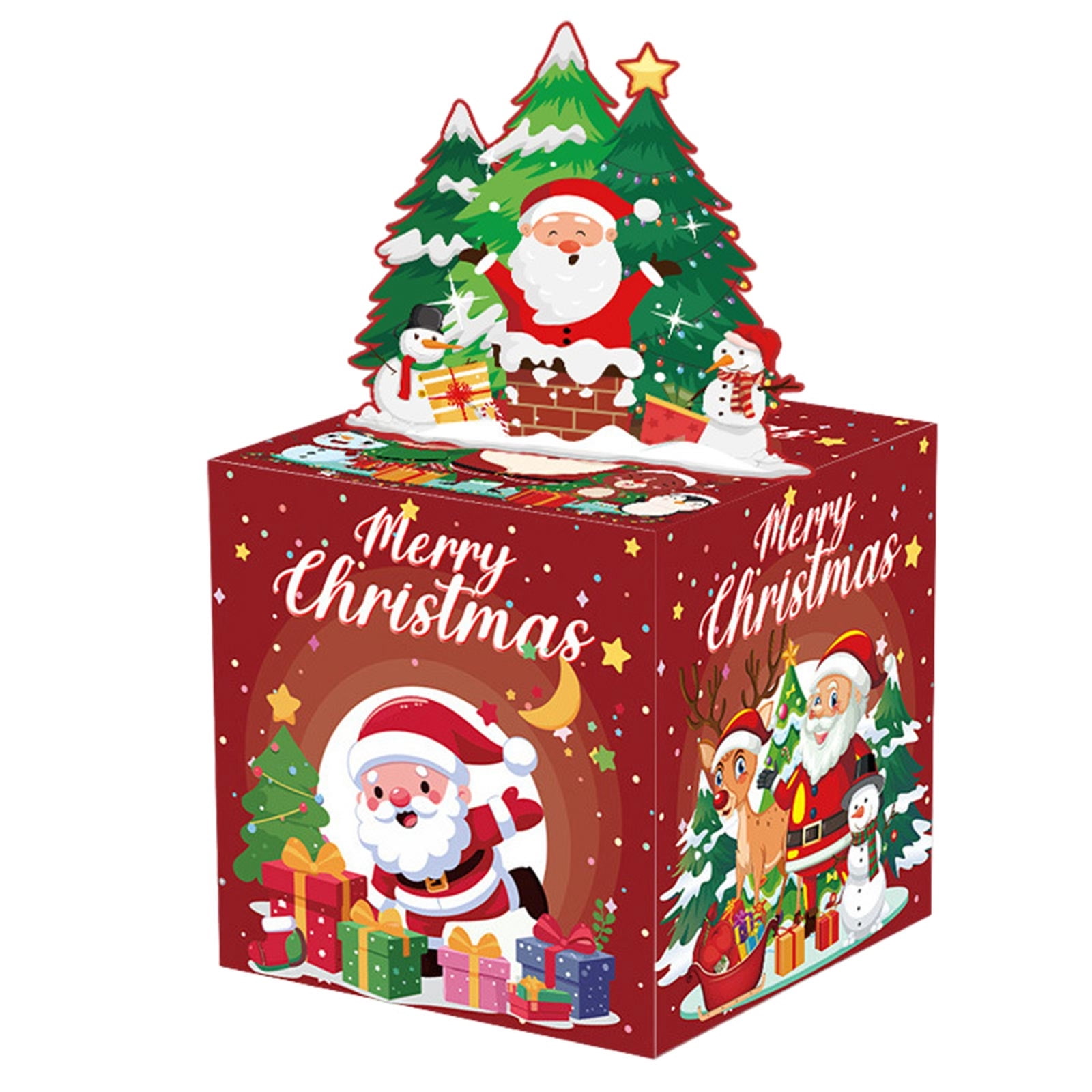 Christmas Pull Surprise Box Interactive Holiday Game Santa Pop Up Gift ...