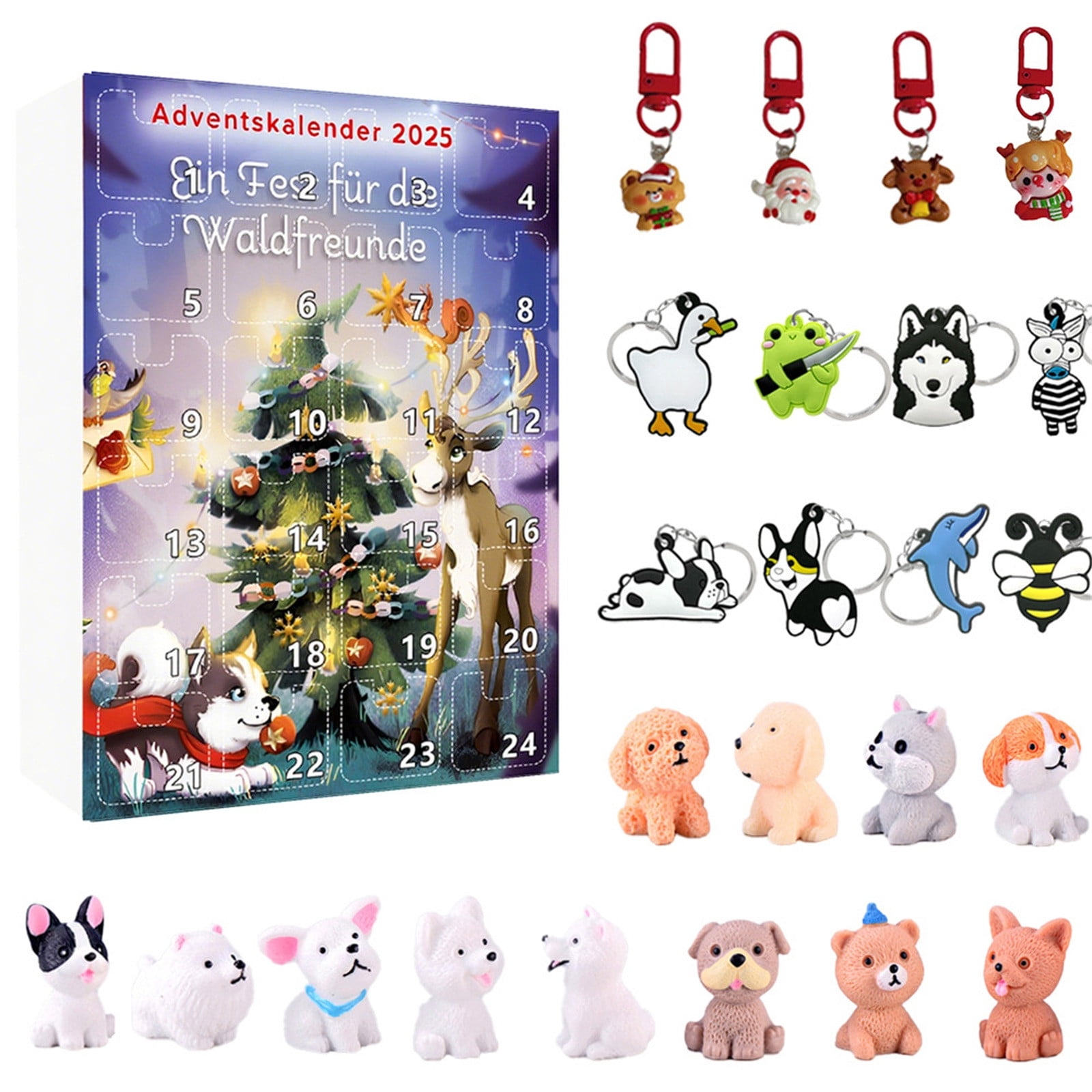 Christmas Puppy Series Advent Calendar 2025, 24 Days Countdown Calendar ...