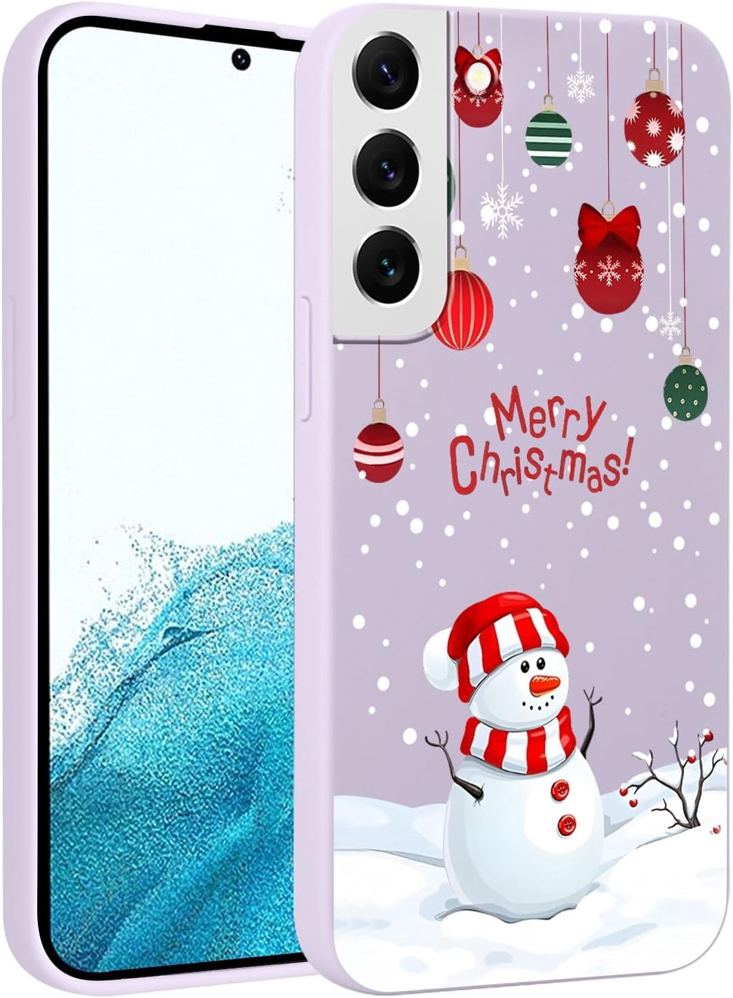 Christmas Purple Print Phone Case for Samsung Galaxy S21 5G 6.2 ...