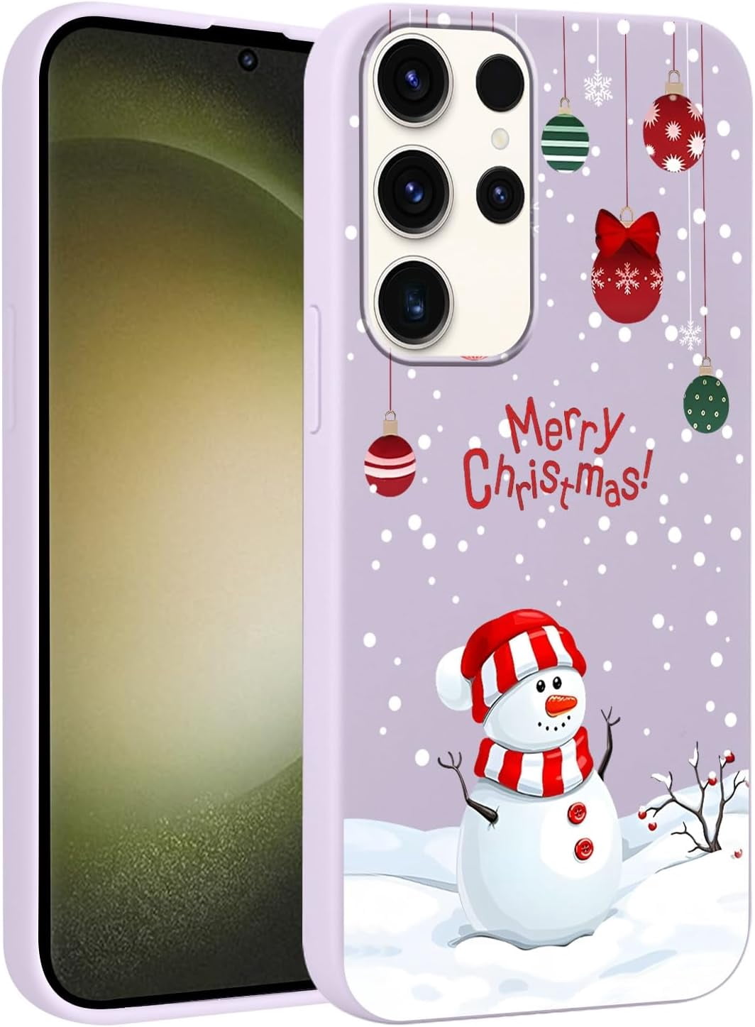 Christmas Purple Print Phone Case for Samsung Galaxy S22 Ultra 5G 6.8 ...
