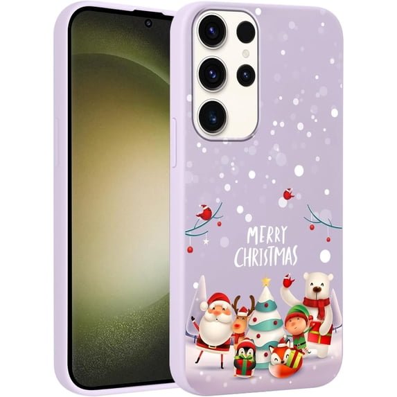 Christmas Purple Print Phone Case for Samsung Galaxy S23 Ultra 5G 6.8 ...