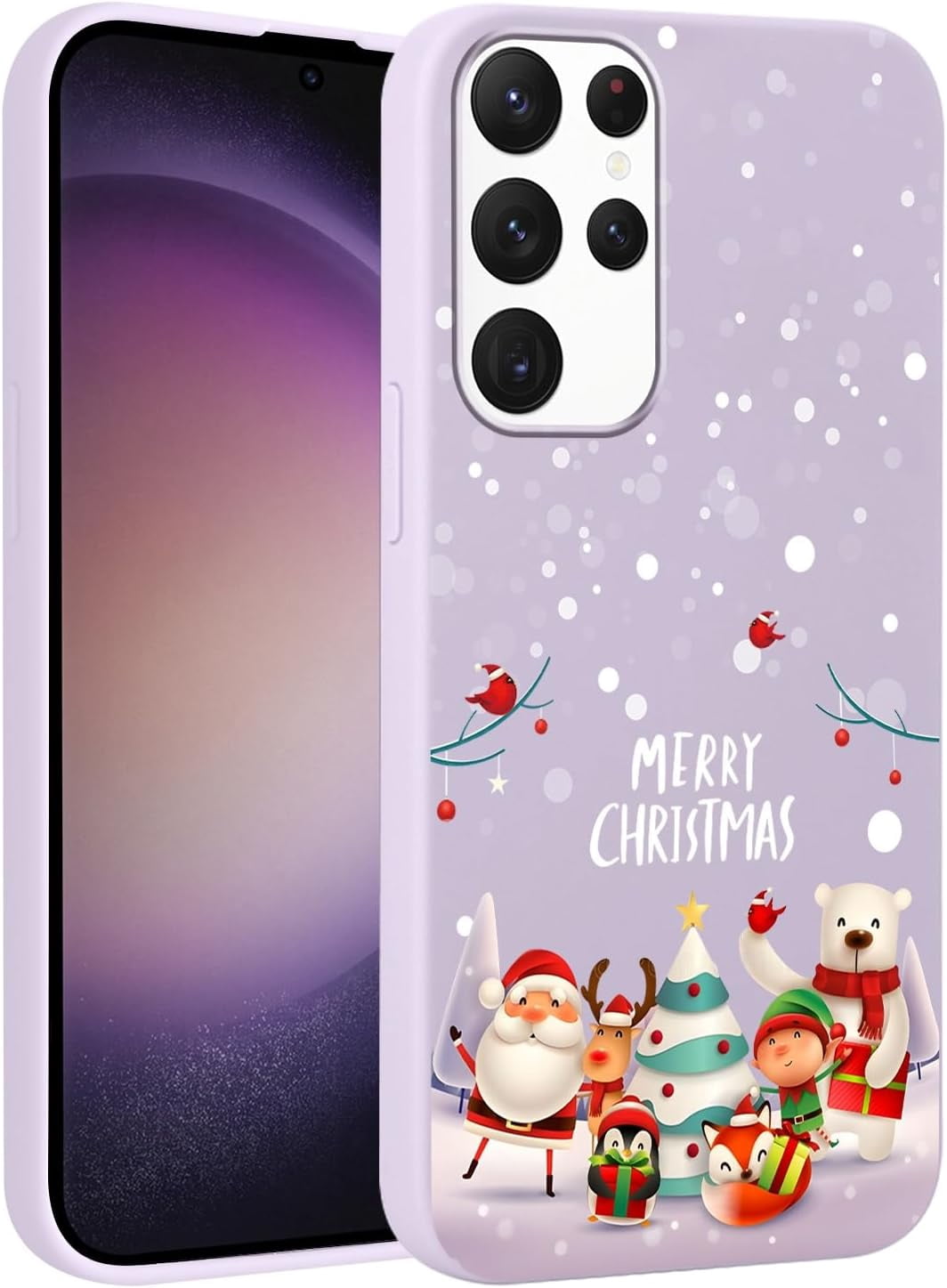Christmas Purple Print Phone Case for Samsung Galaxy S24 5G 6.2", with ...
