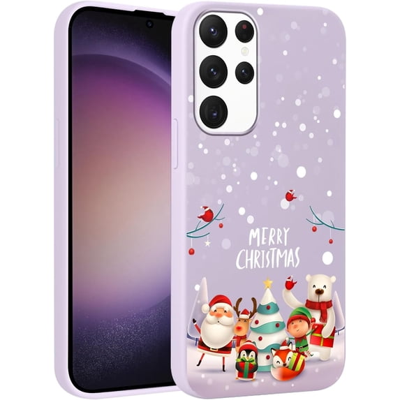 Christmas Purple Print Phone Case for Samsung Galaxy S24 5G 6.2", with ...