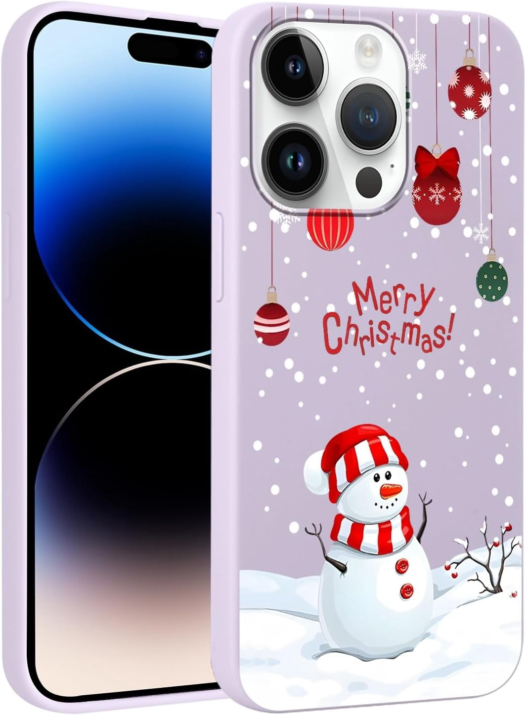 Christmas Purple Print Phone Case for iPhone 13 Pro Max 6.7 ...