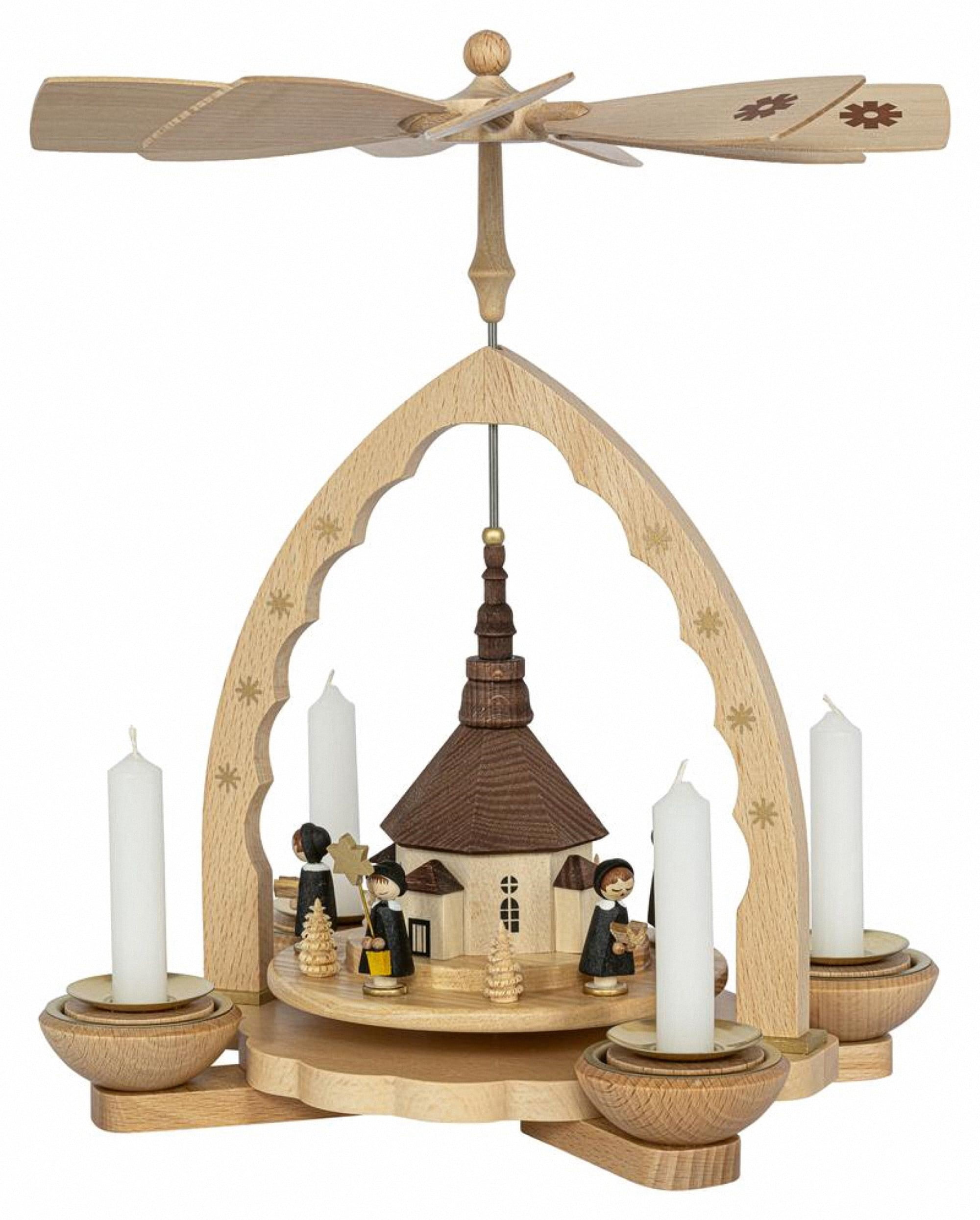 Christmas Pyramid Seiffen Church with Choir End for Tea Light and ...