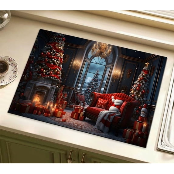 Christmas Qiming Diatom Mud Absorbent Mat - High Absorbency Silicone ...
