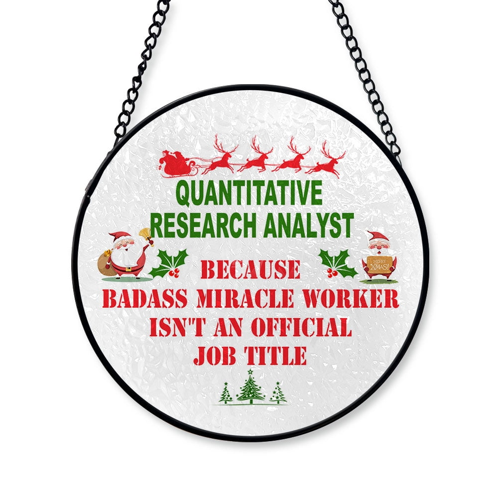 Christmas Quantitative Research Analyst Stained Glass Window Hanging ...