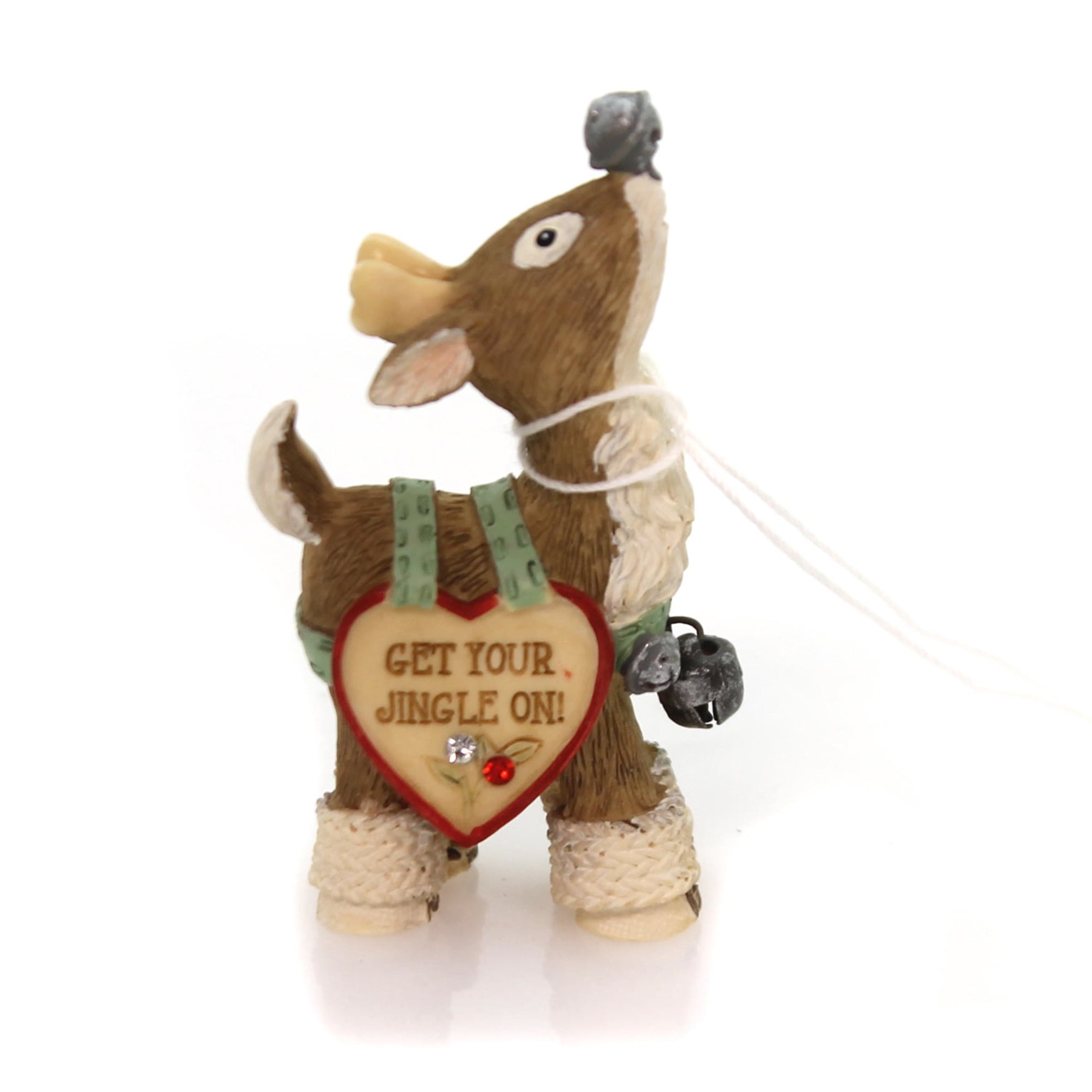 Christmas Reindeer With Jingle Bells Polyresin Holiday Mini 4058271 ...
