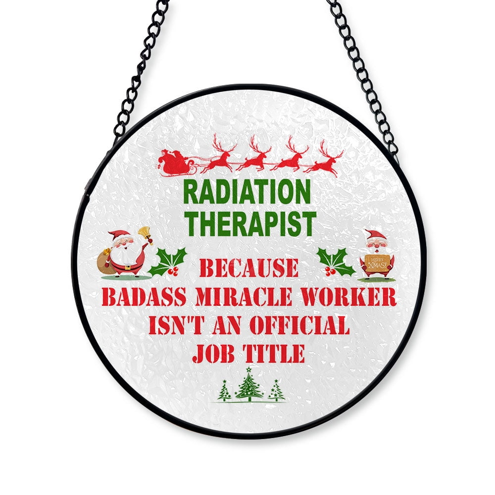 Christmas Radiation Therapist Stained Glass Window Hanging 2025 ...