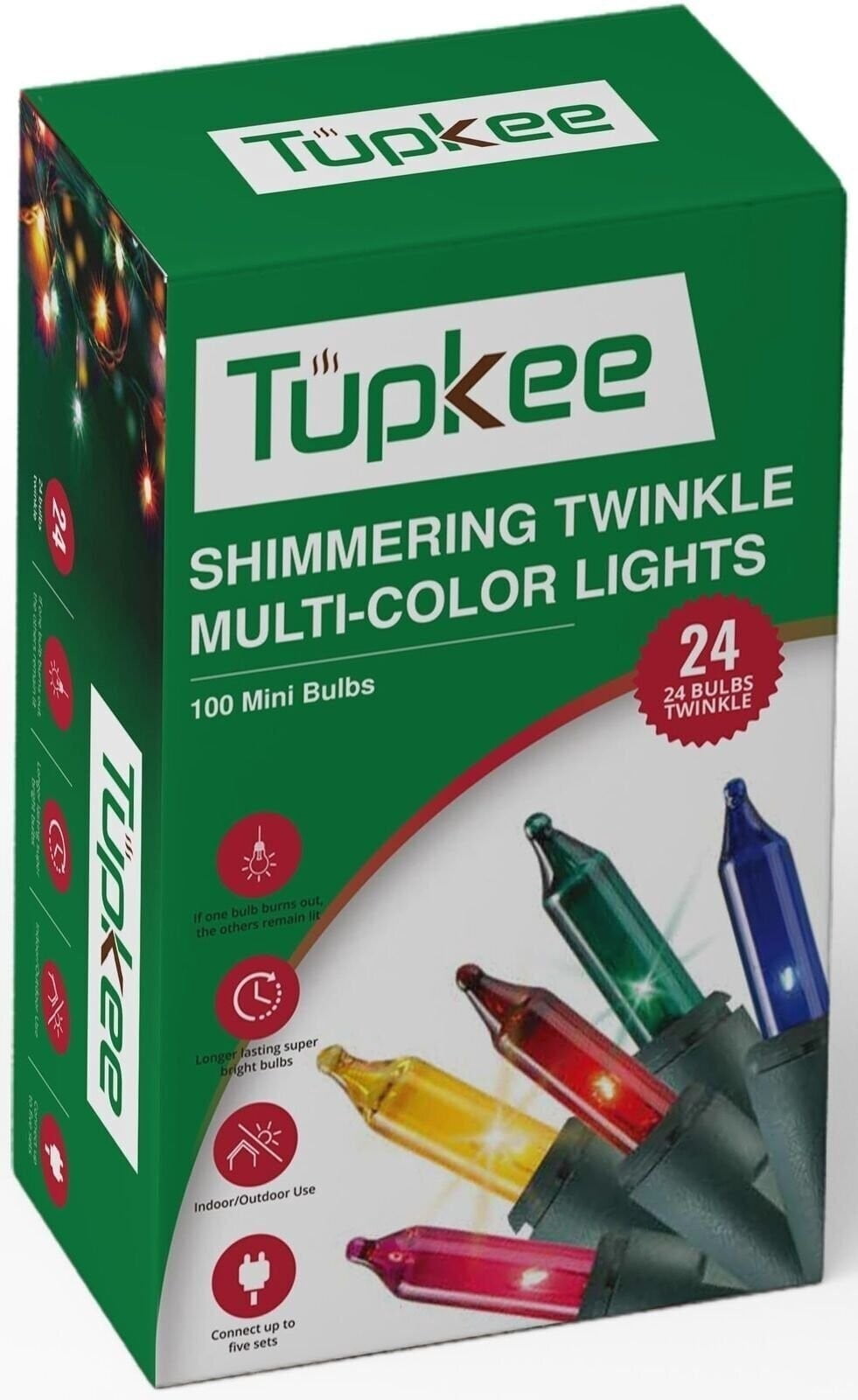 Christmas Random Shimmering Twinkle Multicolor Lights - 24 of 100 ...