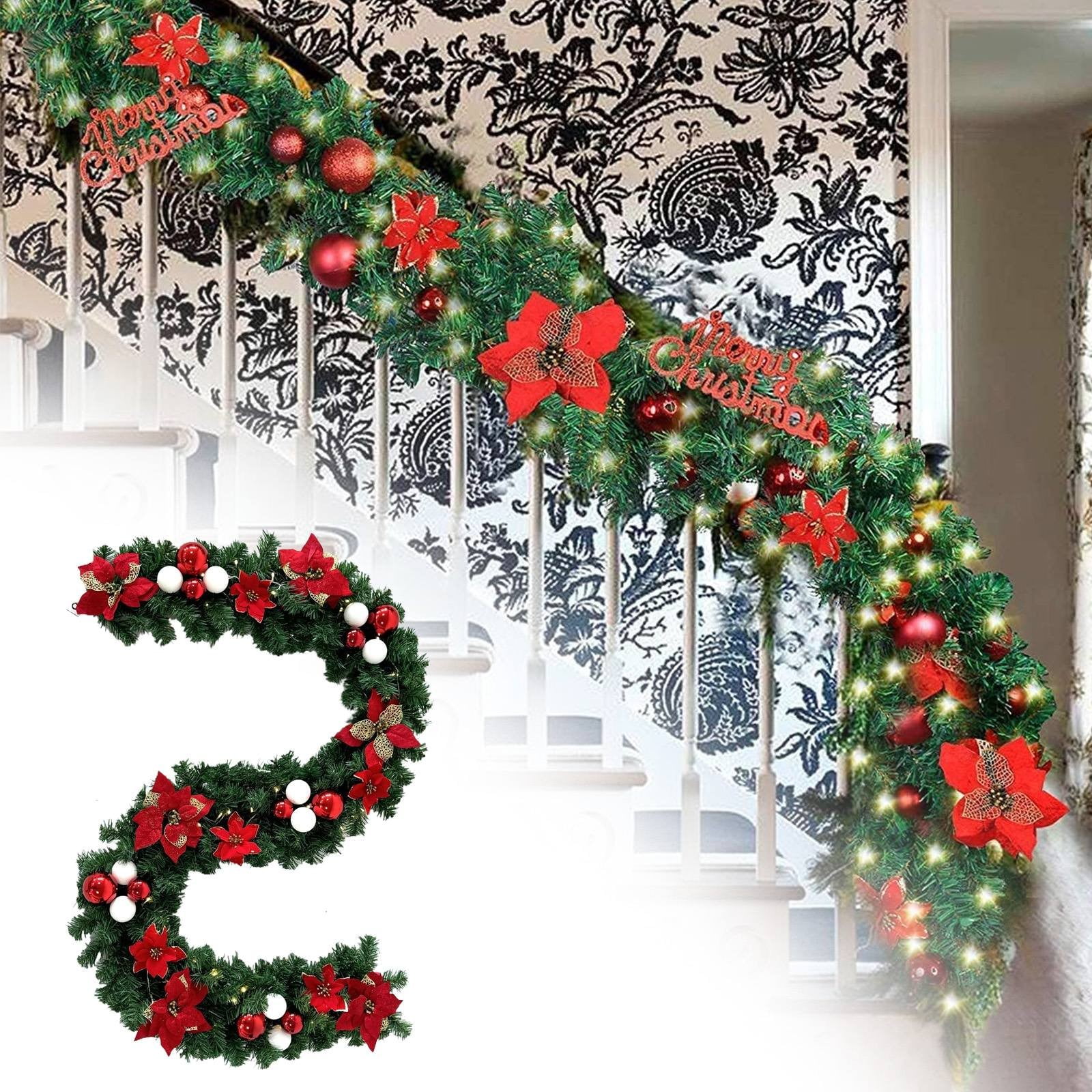 Christmas Rattan/ Christmas Illuminate Garland Rattan Artificial Flower ...