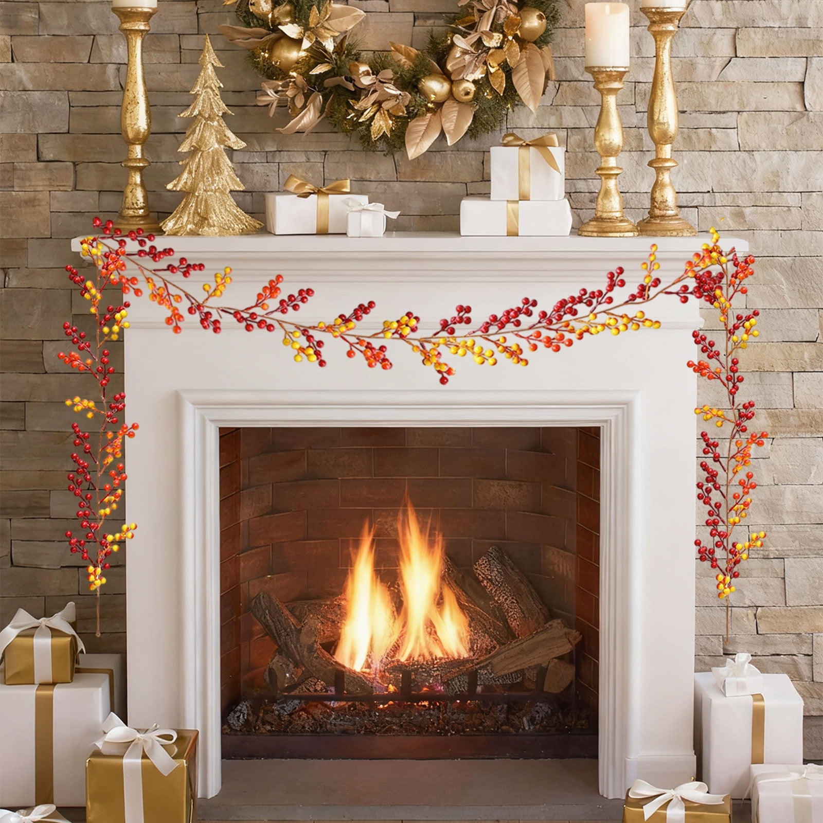 Christmas Rattan Decoration, Twisted Artificial Rattan Branch with ...