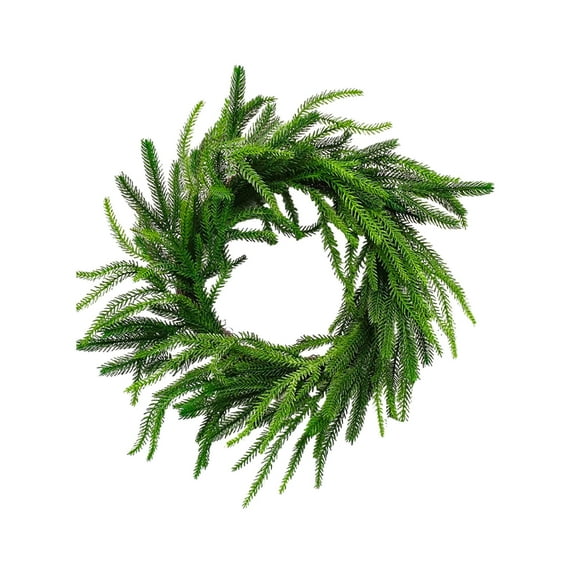 Christmas Real Looking Wreath Green Wreath Garland Greenery Realistic ...