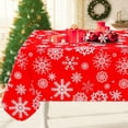 Christmas Rectangle Table Cloth, Waterproof Vinyl Tablecloth with ...