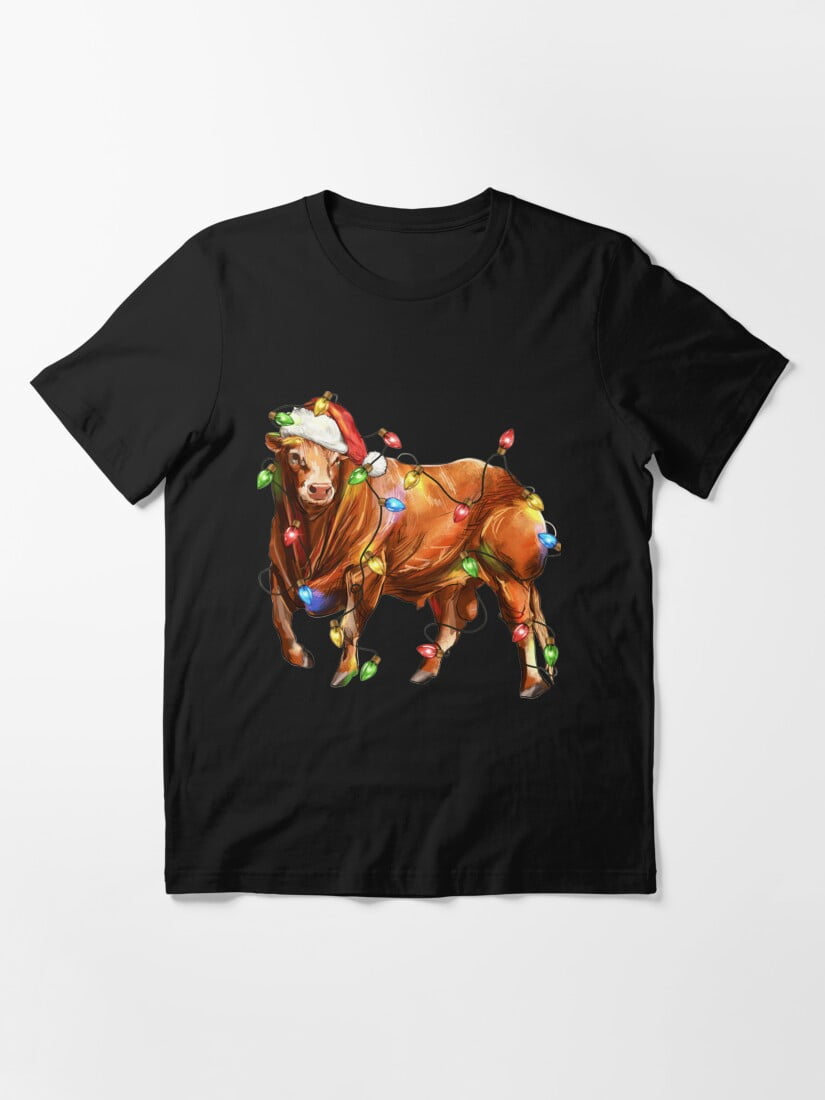 Christmas Red Angus Bull Farm Animal Holiday Father Christmas Hat ...