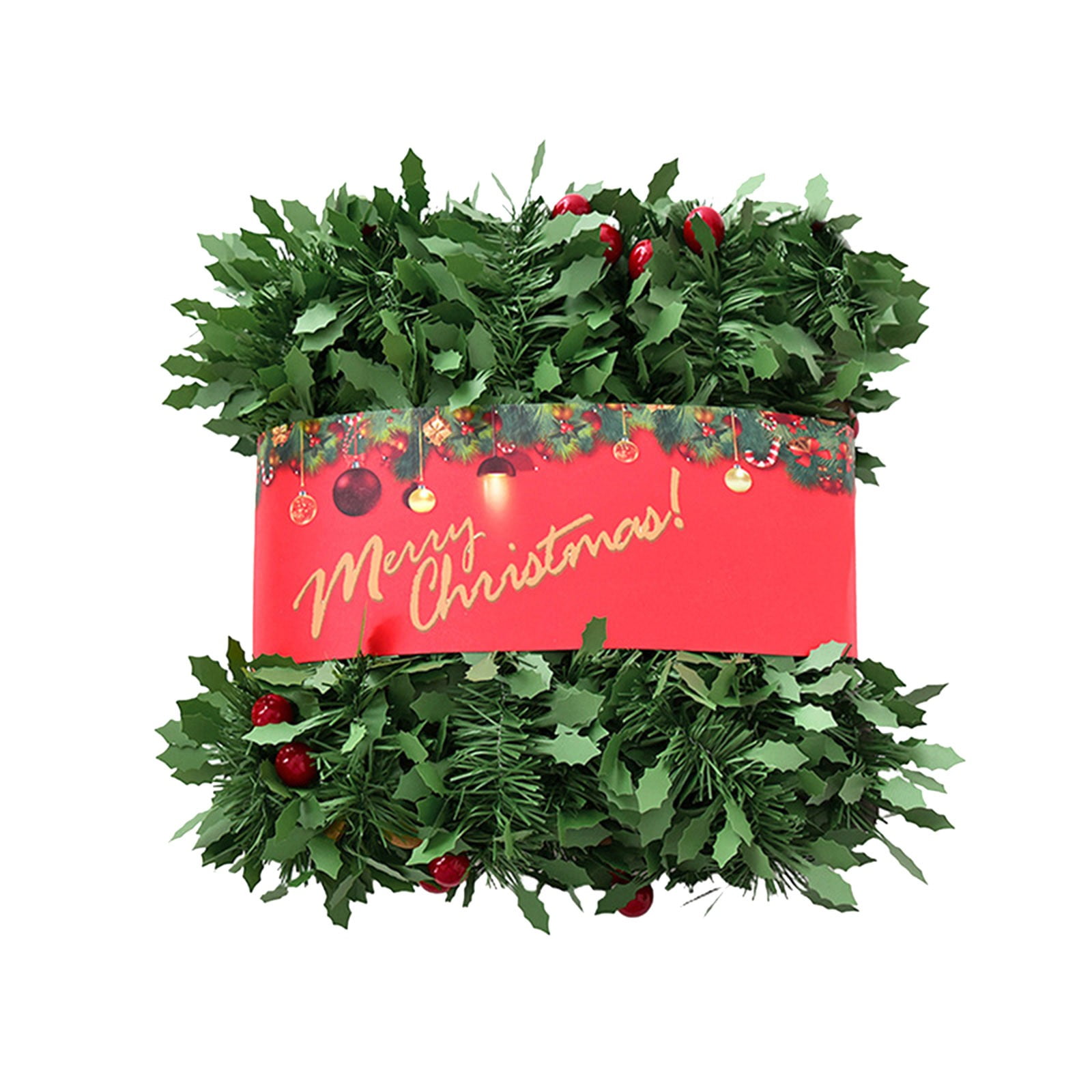 Christmas Red Berry & Leaf Garland Twistable Vines For Trees & Festive ...