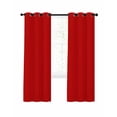 Christmas Red Blackout Curtains 2 Panels, Thermal Insulated Grommet ...