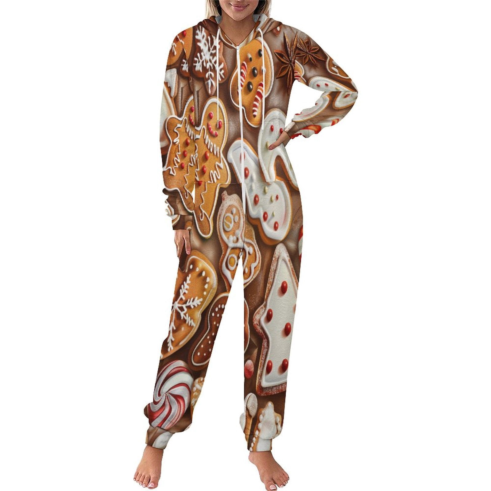 Christmas Red Cap Dinosaur Plush Jumpsuits Pajamas Men Women Plush ...