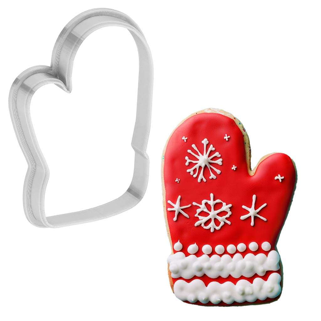 Christmas Red Festive Mitten Cookie Cutter 4 Inch Made in USA by ...