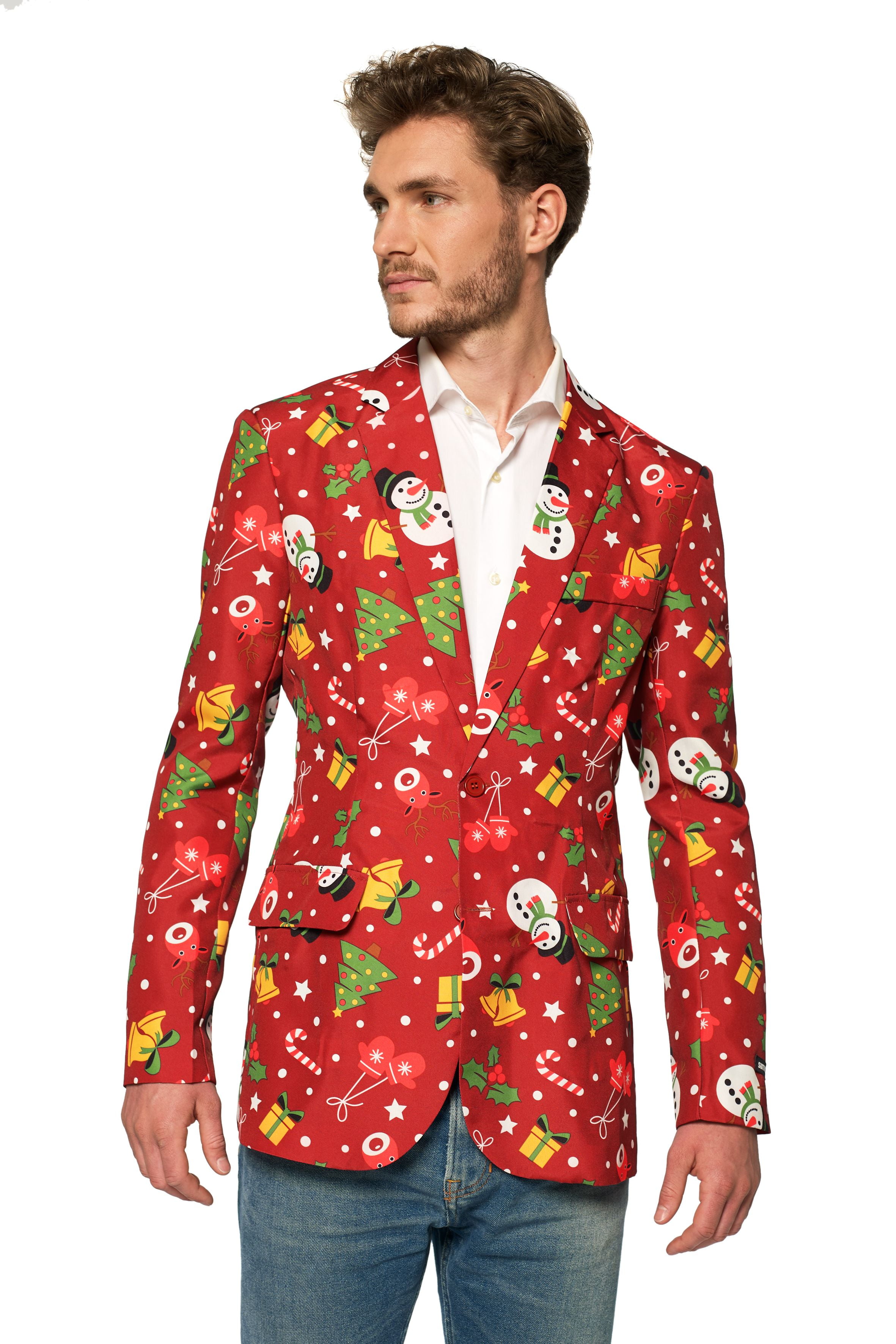 Christmas Red Icons Jacket Light Up - Walmart.com