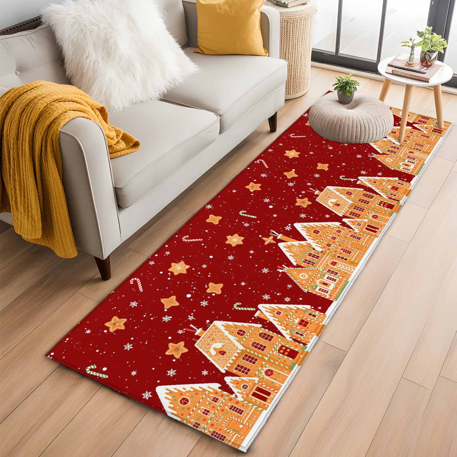 Christmas Red Kitchen Runner Rug 2x6 Washable Runners for Hallway Non ...