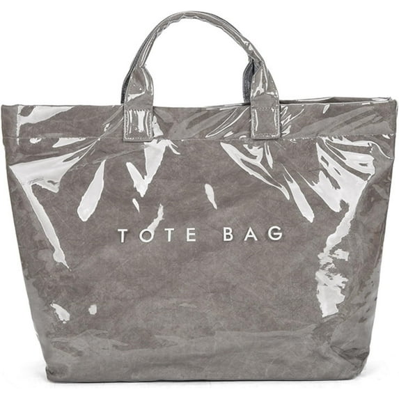 Christmas Red Plaid PVC Tote Bag for Women, Large PVC Tote Bag, Plastic ...