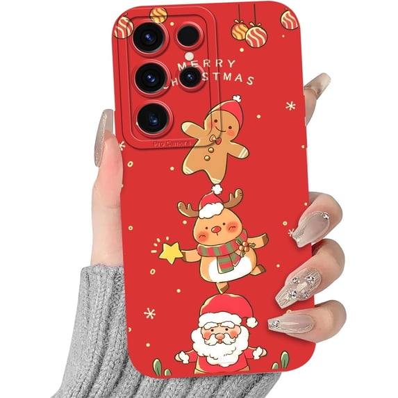 Christmas Red Print Phone Case for Samsung Galaxy S24+ 5G 6.7", with ...